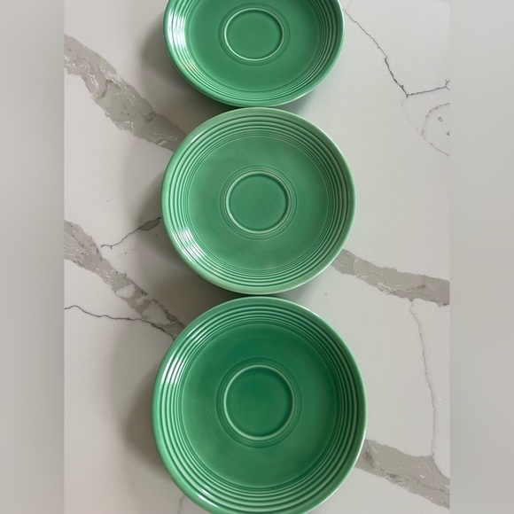 Fiestaware | Dining | Fiesta Rare Vintage Medium Light Green Saucers ...